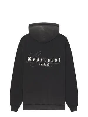 REPRESENT Legacy Overprint Hoodie - Vintage Black