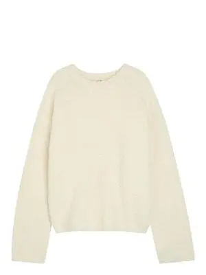 TOTEME Bouclé Alpaca-blend Jumper - Off White