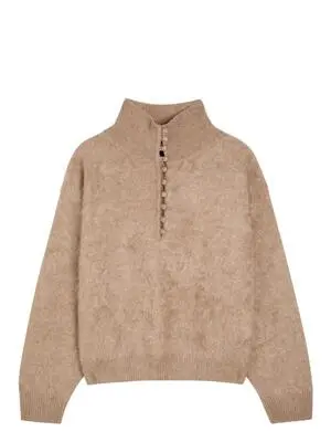 Rag & Bone Jada Brushed Cashmere Jumper Camel