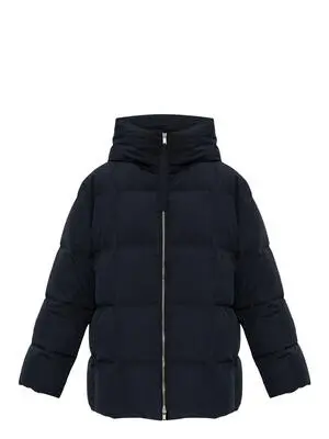 JIL SANDER Down Jacket With Hood - Navy Blue