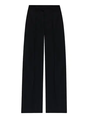 JIL SANDER Wool Pleated Trousers - Black