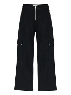 JIL SANDER Wide-leg Cargo Trousers - Black