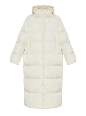 Add Long Down Puffer Coat - Cream