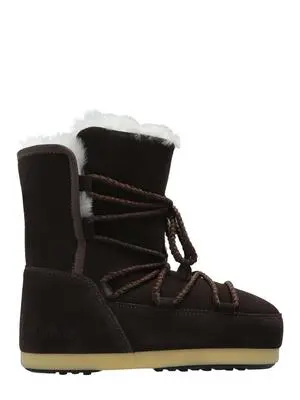 Moon Boot Mb Evx Suede & Shearling Snow Boots - Brown