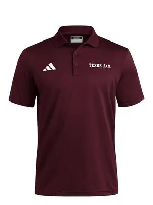 Adidas Texas A&m Aggies Coaches Ottoman Polo - Team Maroon / White