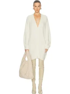 Lapointe Organic Cashmere Oversized Raglan Cardigan - Cream
