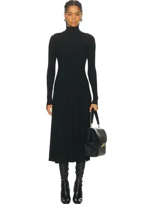 Adam Lippes Tabitha Ribbed Midi Dress - Black