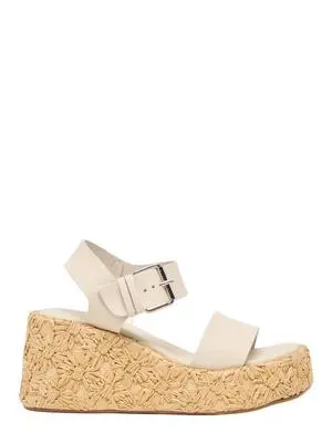 DOLCEVITA Auri Wedge Sandals - Bone Leather