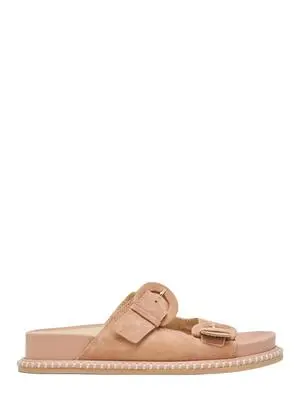 DOLCEVITA Buckled Platform Sandals - Toffee Suede