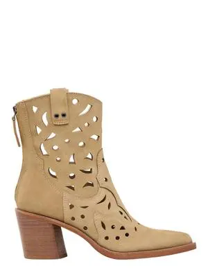 DOLCEVITA Zenobi Suede Booties - Dk Taupe Suede