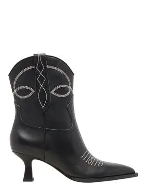 DOLCEVITA Mid-calf Booties - Black White Leather