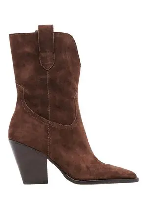 DOLCEVITA Jessey Suede Western Boots - Dk Brown Suede