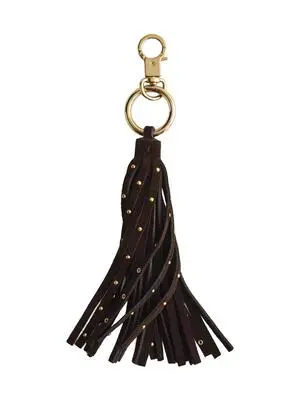 Madewell Studded Tassel Bag Charm - Dark Carob