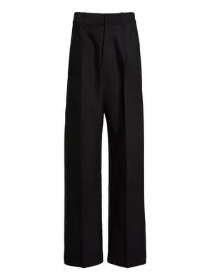 Victoria Beckham Moda Exclusive Virgin Wool-blend Trousers - Black