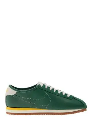 Nike Cortez Perforated Leather Sneakers Green