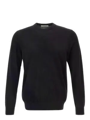 DIKTAT Crew Neck Ribbed Sweater - Black
