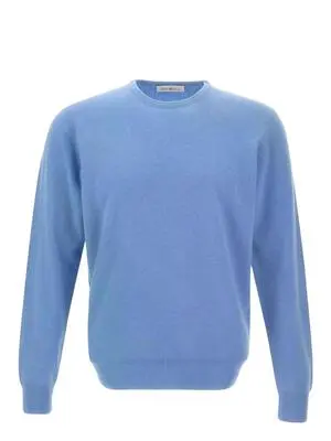 DELLA CIANA Ribbed Crew Neck Sweater - Blue