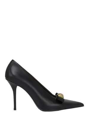 POTAMY 100mm Leather Heeled Pumps - Black