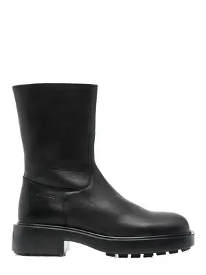 SUMMERY COPENHAGEN Leather Ankle Boots - Black