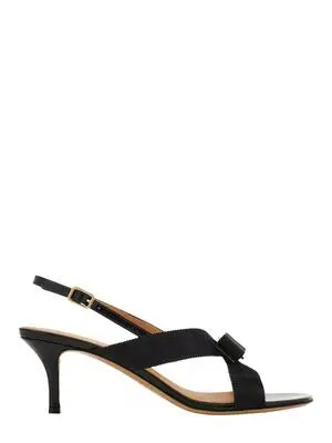 FERRAGAMO 50mm Bow-detail Heeled Sandals - Black