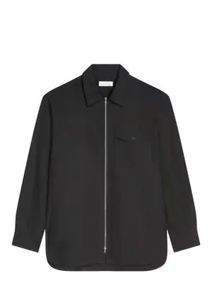 Dries Van Noten Zip-up Shirt - Black