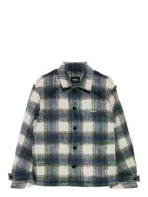 We11Done Plaid Jacket - Blue