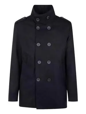 Herno Double-breasted Coat - Black