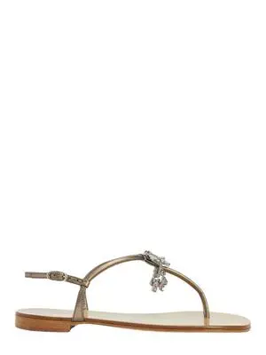 GIUSEPPE ZANOTTI Glenda Crystal-embellished Sandals - Gold