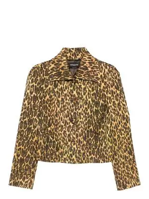Rochas Animal-print Jacket - Brown