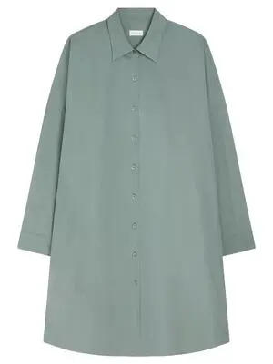 Dries Van Noten Cotton Shirt Midi Dress - Green