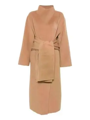 AYA MUSE Belted Felted Coat - Neutrals