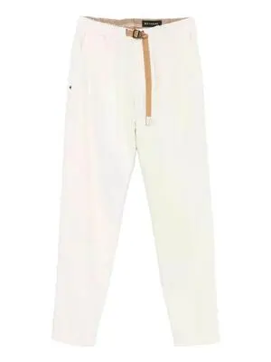 WHITE SAND Belted Corduroy Trousers - Neutrals