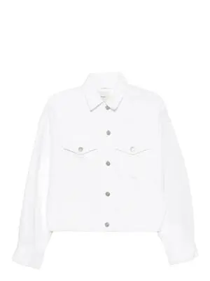 REFORMATION Rhodes Denim Jacket White
