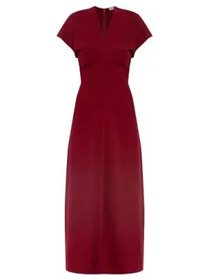 ANINE BING Zadig V-neck Midi Dress - Red