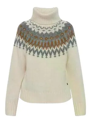 Bogner Ingrid Patterned Turtleneck Sweater - Neutrals