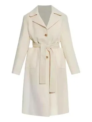 Add Belted Wool-blend Coat - Neutrals