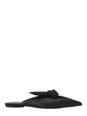 LANVIN Knotted Pointed-toe Flat Mules - Black