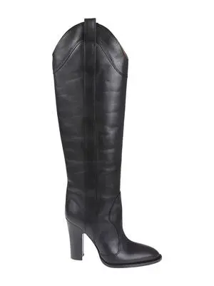 Paris Texas Leather Knee-high Boots - Black