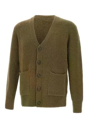 PAOLO PECORA Patch-pocket Buttoned Cardigan - Green