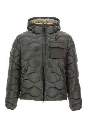BLAUER. Long-sleeves Hooded Jacket - Green