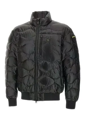 BLAUER. Quilted Bomber Jacket - Black