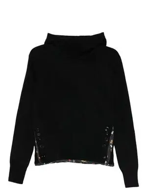 UNDERCOVERISM Floral-trim Jumper - Black