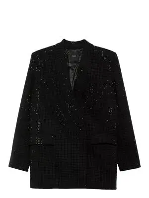 Pinko Double-breasted Embellished Blazer - Black