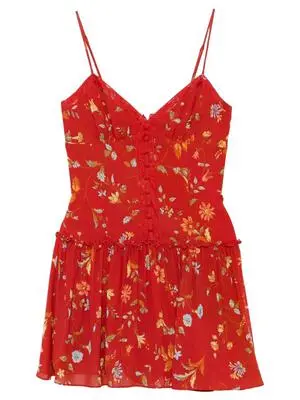 REFORMATION Citrus Mini Dress - Red