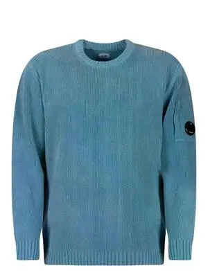 C.P. COMPANY Crewneck Long Sleeve Sweater - Blue
