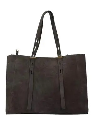 MINOBOSSI Paula Suede Leather Tote Bag - Brown
