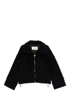 BARROW Logo-detail High-neck Jacket - Black
