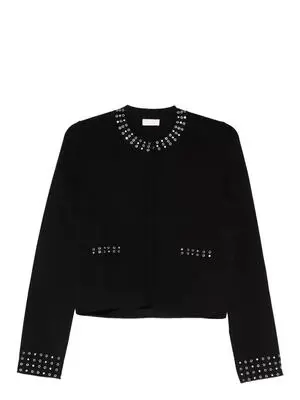 Liu Jo Eyelet-embellished Cardigan - Black