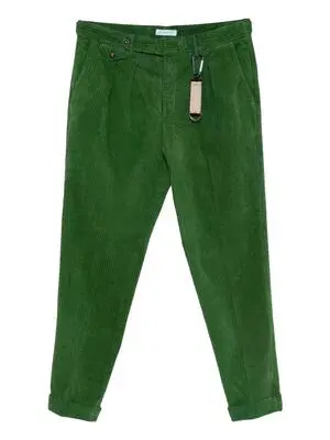 MANUEL RITZ Pleated Tapered Trousers - Green