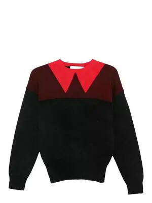 Plan C Colour-block Jumper - Grey